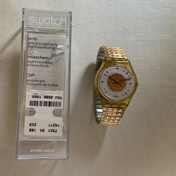 Swatch Watch | Accessories | Vintage Swatch Watch Gold And Stainless ...